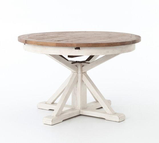 Hart Round Reclaimed Wood Dining Table Pottery Barn