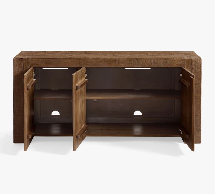 Reclaimed barnwood tv console store