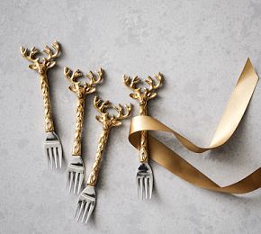 Stag Appetizer Forks - Set of 4 | Pottery Barn
