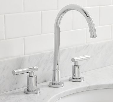 Linden Lever Handle Widespread Bathroom Sink Faucet | Pottery Barn