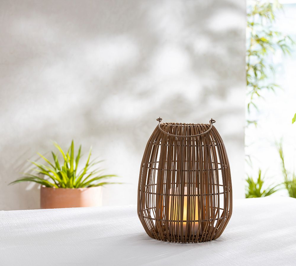 Double Weave Solar Lantern | Pottery Barn