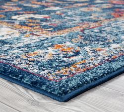Blue Multi Tiana Synthetic Rug | Patterned Rugs | Pottery Barn