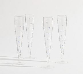 Confetti Outdoor Champagne Flutes - Set of 4 | Pottery Barn