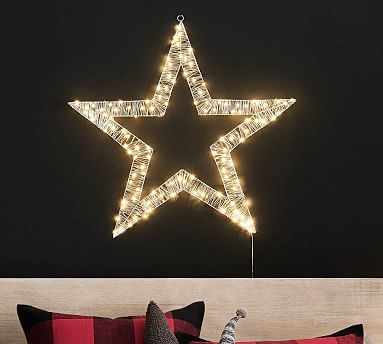 Lit Star Wall Art - 36" | Pottery Barn