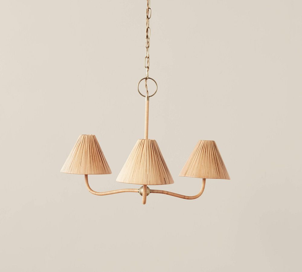 Dayna Round Rattan Chandelier (30") | Pottery Barn