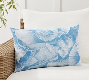 Sunbrella All Over Shell Outdoor Lumbar Pillow | Pottery Barn