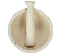 Round Stoneware Mortar and Pestle Set | Pottery Barn