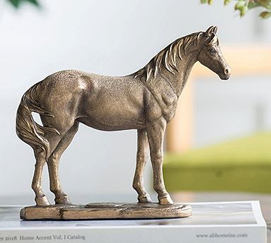 Handpainted Standing Horse Statue | Pottery Barn
