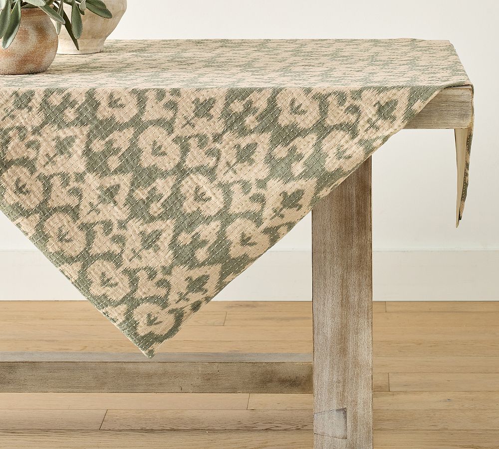 Kantha Embroidered Table Throw | Pottery Barn