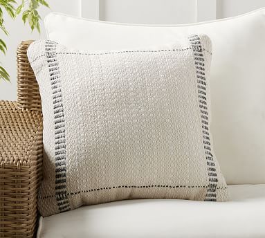 Mal Outdoor Textured Pillow | Pottery Barn