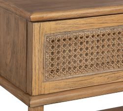 Francis Rectangular Cane Side Table (26") | Pottery Barn