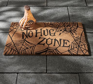 Wednesday No Hug Zone Doormat | Pottery Barn