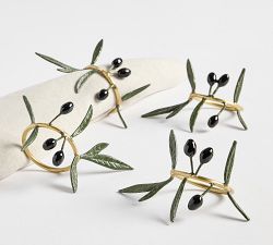 Monique Lhuillier Livia Napkin Rings - Set of 4 | Pottery Barn