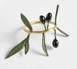 Monique Lhuillier Livia Napkin Rings - Set of 4 | Pottery Barn