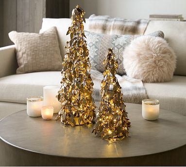 Open Box: Light Up Rustic Leaf Trees | Pottery Barn