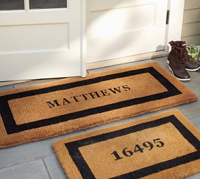 Personalized Framed Doormat - Warm Welcome Home | Pottery Barn