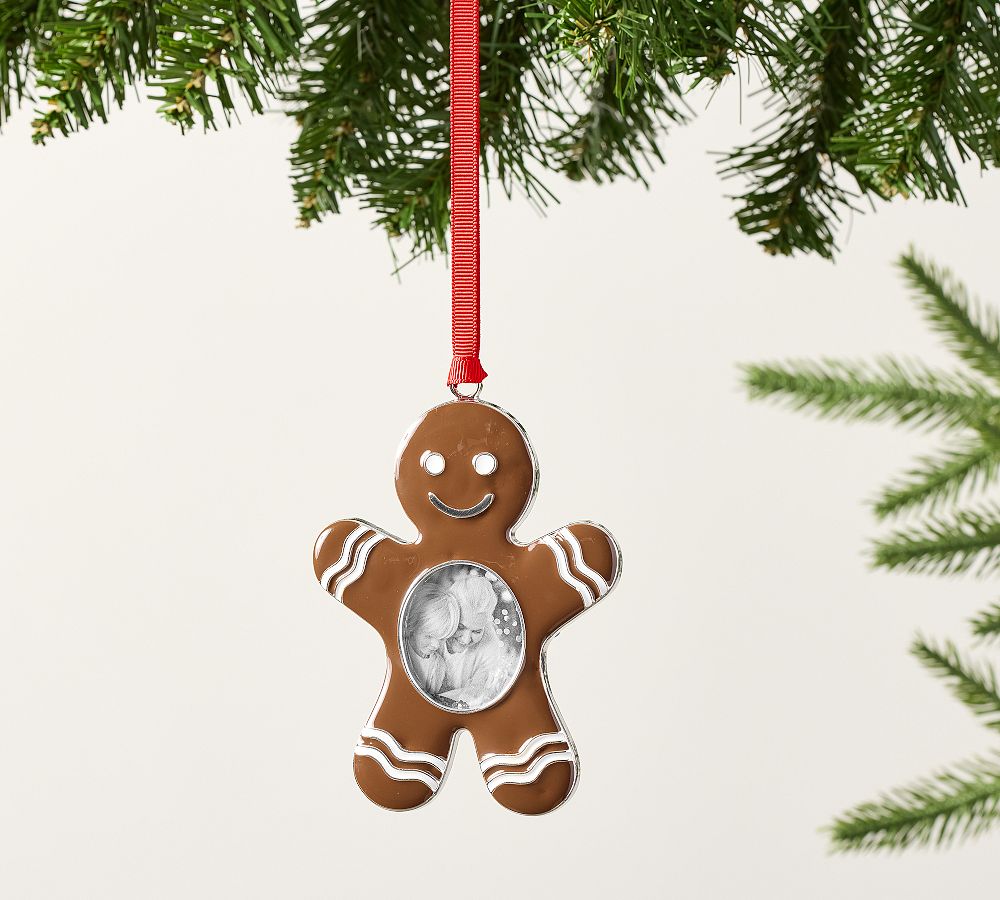 Gingerbread Enamel Frame Ornament | Pottery Barn