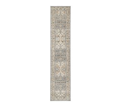 Open Box: Nicolette Hand-Knotted Wool Rug, 2.5' x 12' - Cloud Blue ...