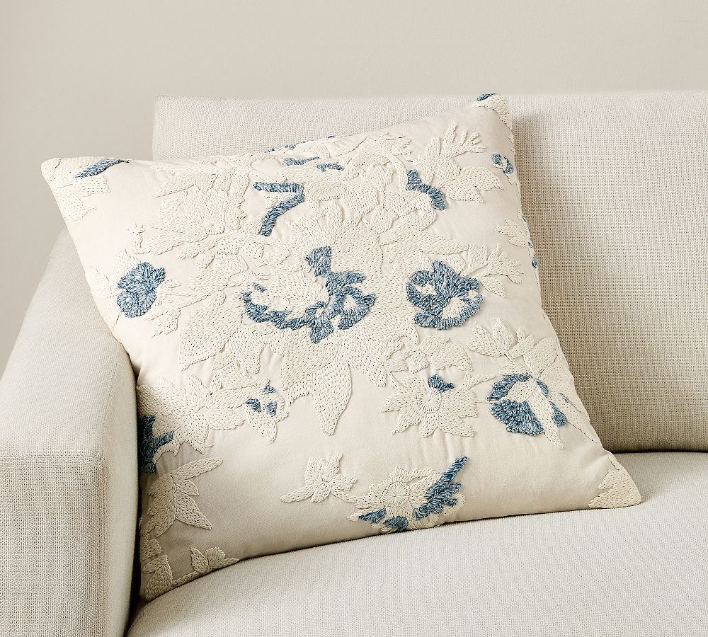 Avila Embroidered Pillow | Pottery Barn