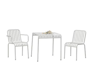 Kaylin Metal Rectangular Outdoor Table (28"w) | Pottery Barn