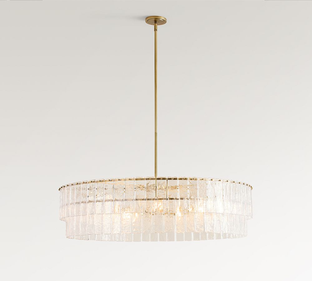 Avalon Cast Glass Round Chandelier (42") | Pottery Barn