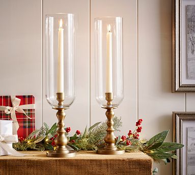 Napa Brass Hurricane Candle Holder | Pottery Barn