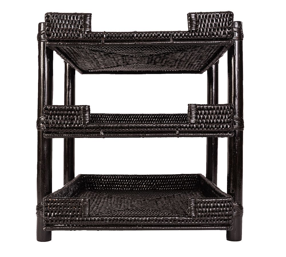 Tava Handwoven Rattan 3 Tray Paper Sorter | Pottery Barn