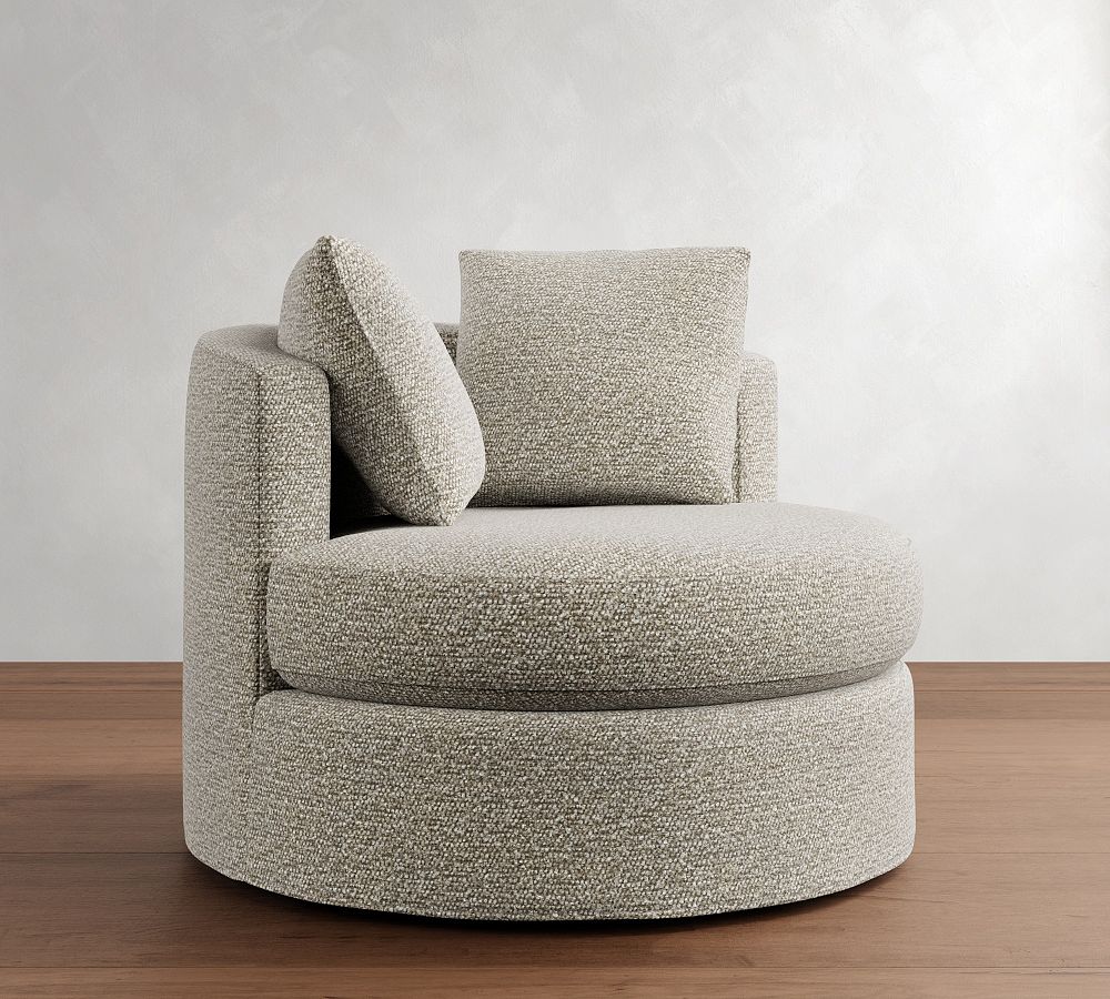 Open Box: Balboa Swivel Armchair Slipcover - Performance Micro Boucle ...