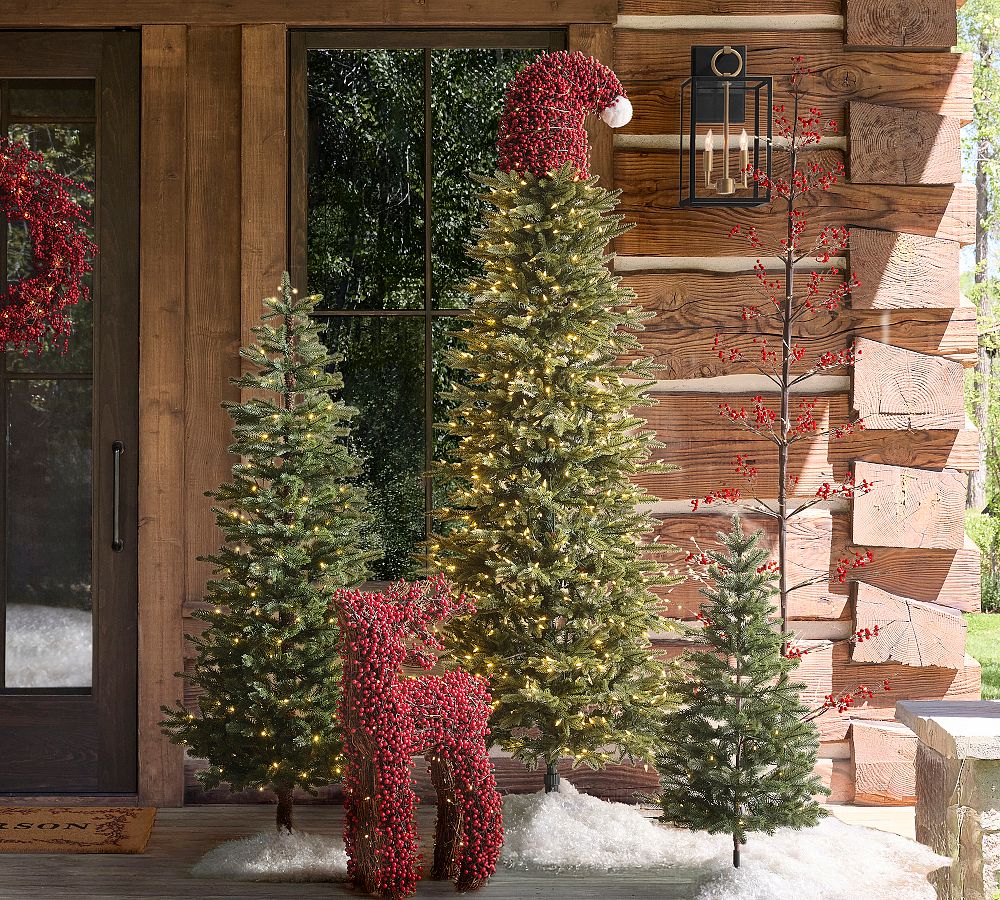 Lit Red Berry Tree Topper | Pottery Barn