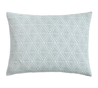 Open Box: Diamond Matelasse Sham, Standard - Chambray | Pottery Barn