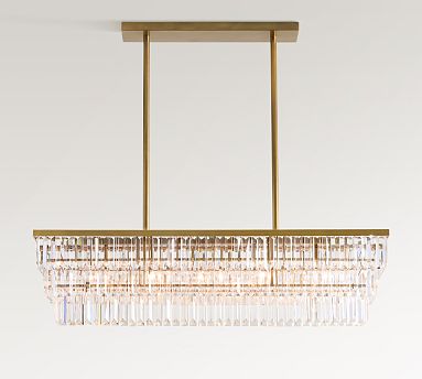 Gemma Crystal Linear Chandelier (41") | Pottery Barn