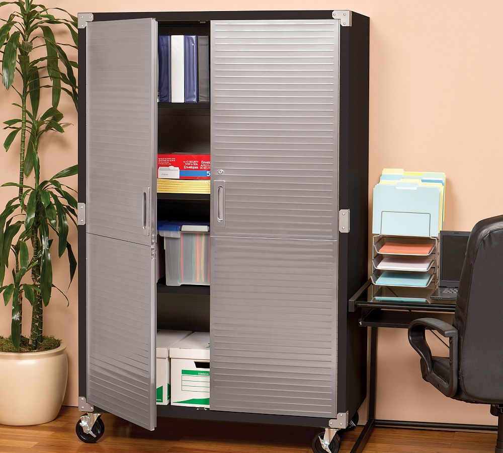 Stainless Steel Mega Storage Cabinet | Pottery Barn