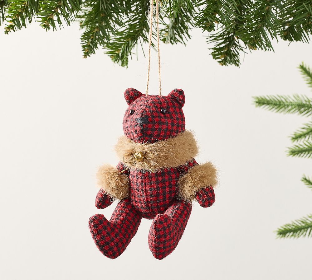 Plaid Bear Ornament | Pottery Barn