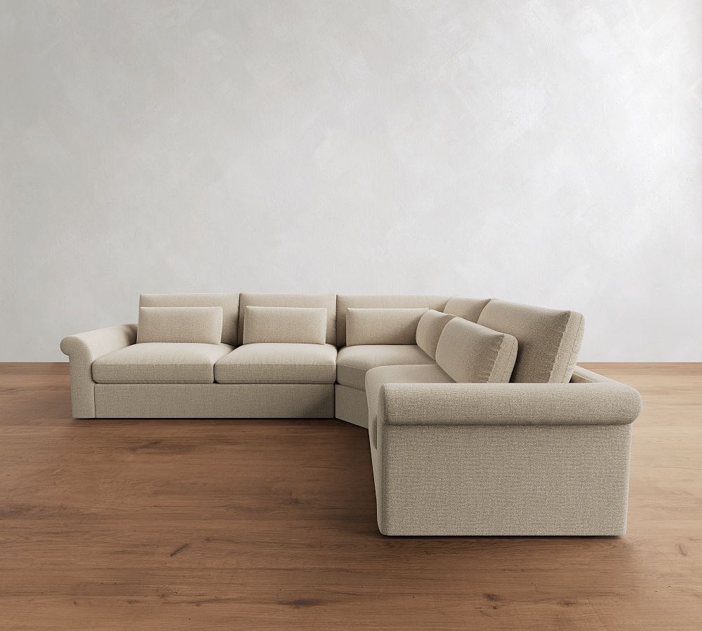 Westwood Roll Arm Deep Seat 3-Piece Wedge Sleeper Sectional (135 ...