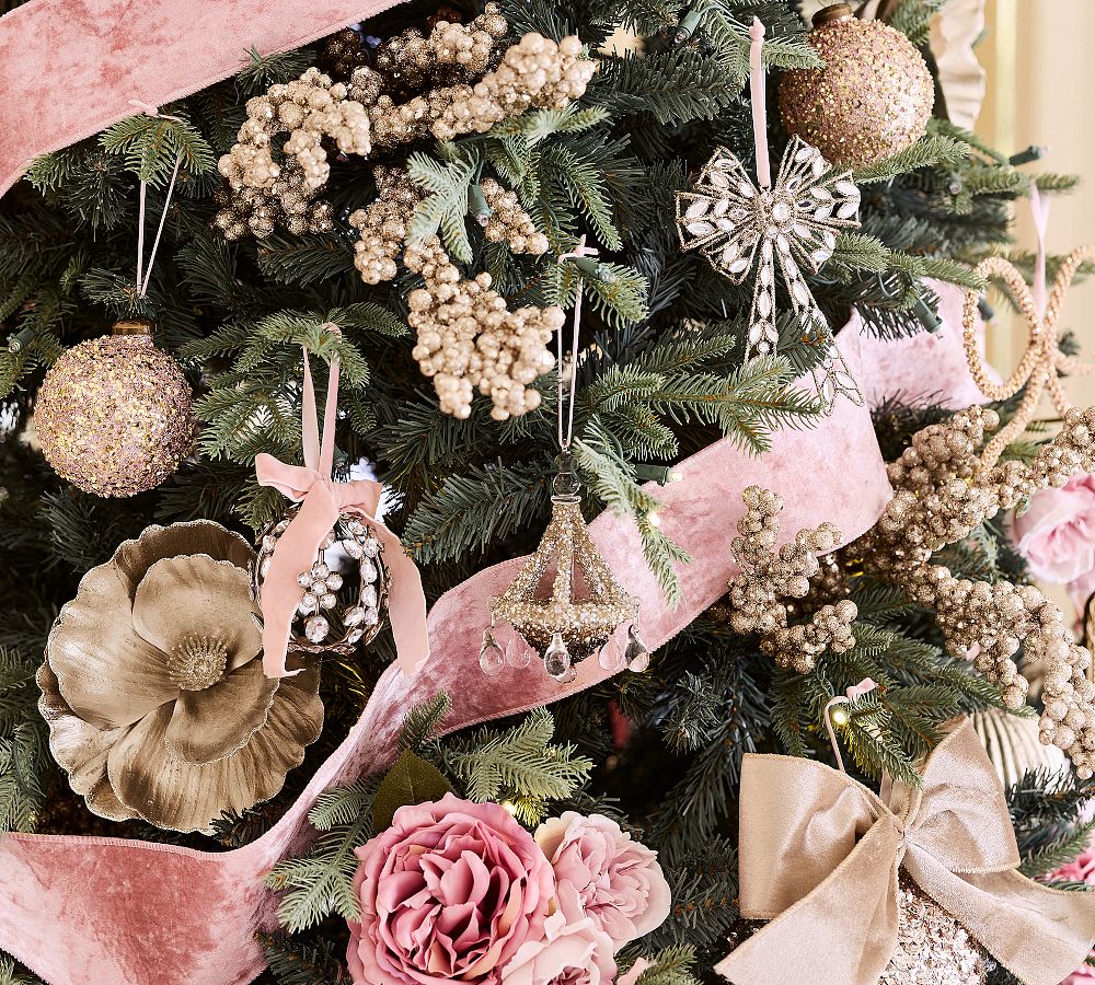 LoveShackFancy Pink Velvet Ribbon Garland | Pottery Barn