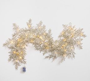 Faux Lit Shimmer Garland | Pottery Barn