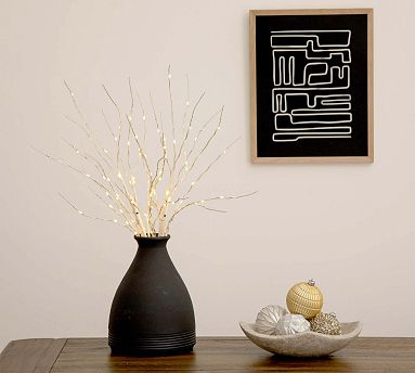 Faux Lit White Birch Branches & Garland | Pottery Barn