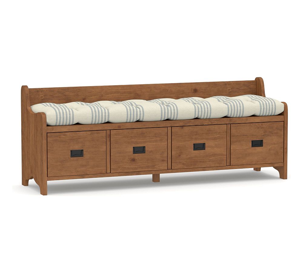 Open Box: Wade Entryway Bench Cushion, Large, Performance Stripe ...