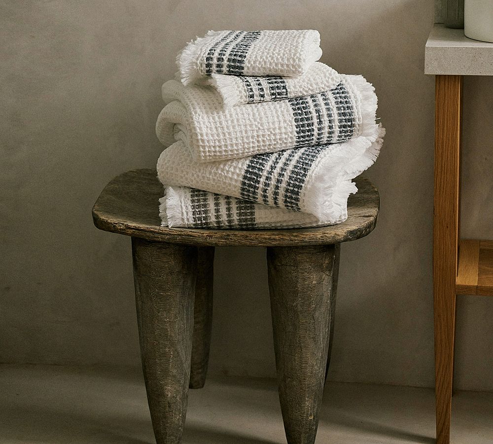 Payce Organic Belgian Waffle Hand Towel, Set of 2 | Pottery Barn