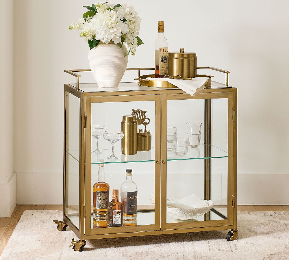 Vitrine Metal Bar Cart (32