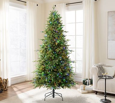 Tree Classics by Balsam Hill Addison Spruce Christmas Tree with Multi ...