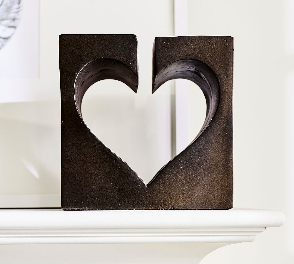 Heart Bookend - Charming Decorative Accent | Pottery Barn
