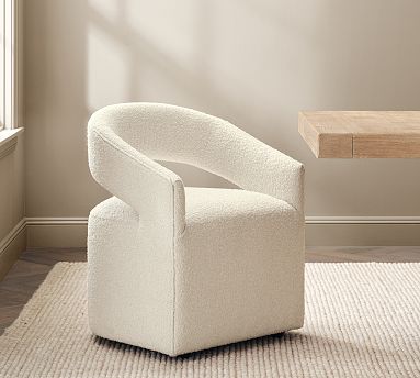 Baldwin Upholstered Open Back Armchair | Pottery Barn