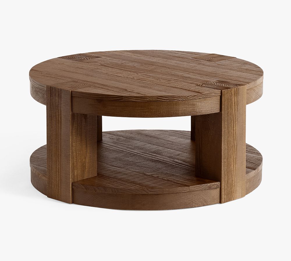 Open Box: Rockport Round Coffee Table, Small (34") - Cocoa Brown ...