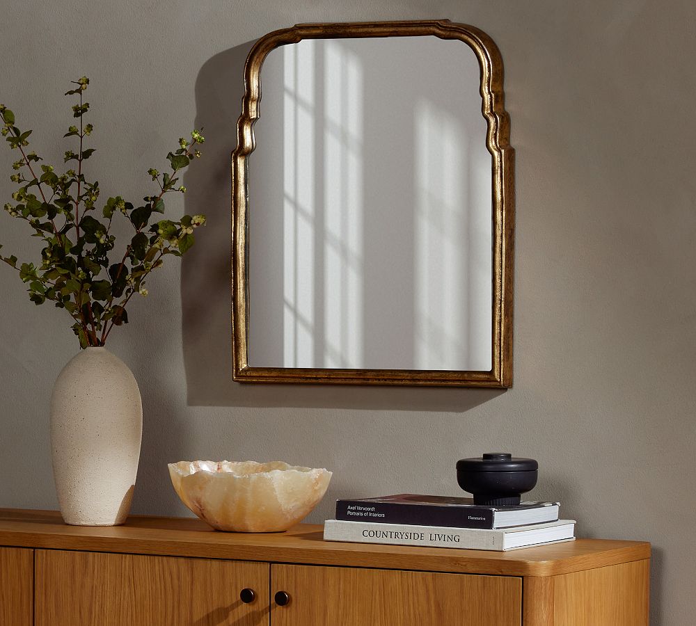 Quinton Gold Leaf Wall Mirror | Pottery Barn
