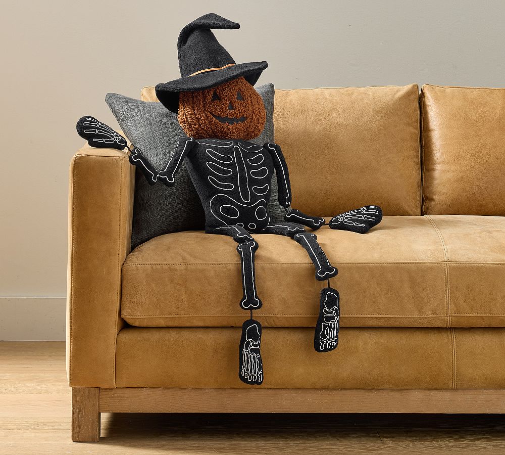 Mr. Pumpkin Head Shaped Pillow | Pottery Barn