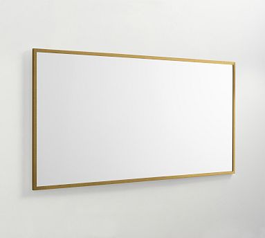 Open Box: Kensington Double Wide Mirror - Tumbled Brass | Pottery Barn