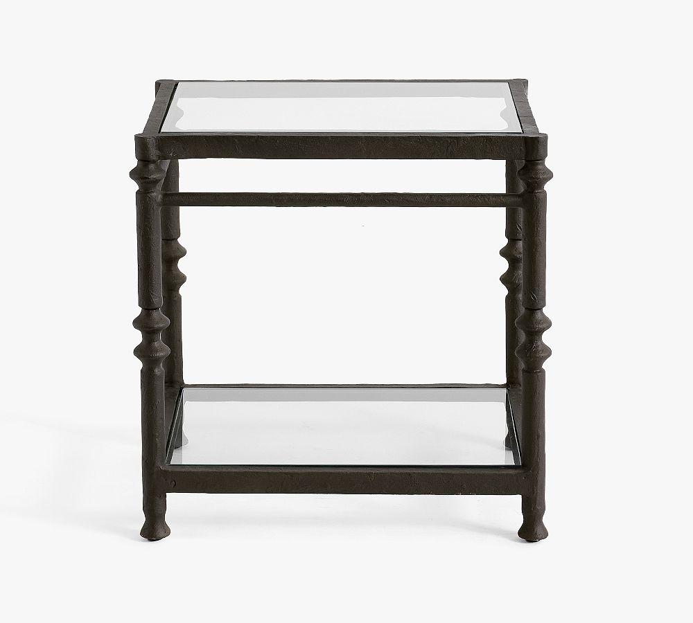 Estelle Rectangular Glass Side Table (17.5") | Pottery Barn
