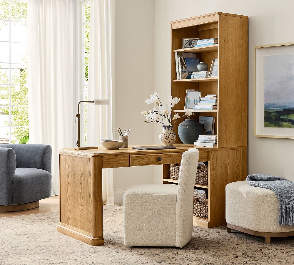 Hartford Peninsula Desk with Bookcase (34") | Pottery Barn