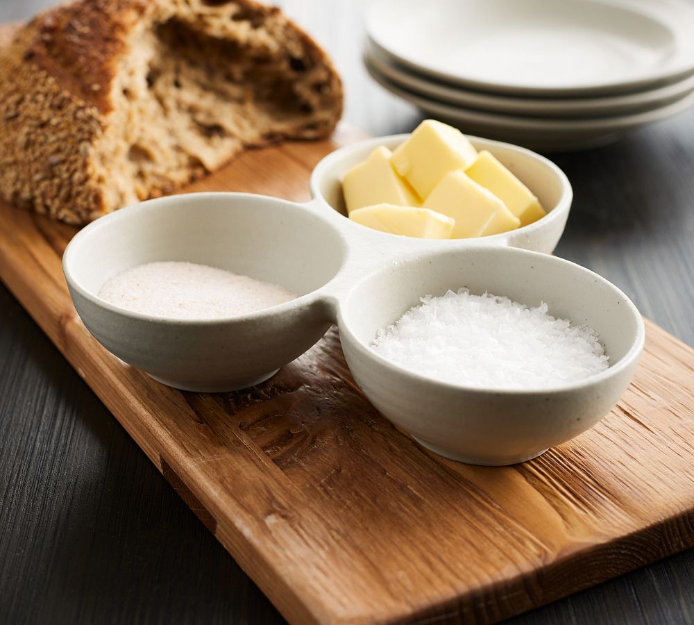 Farmstead Stoneware Multi-Condiment Server | Pottery Barn